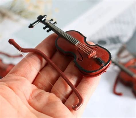 Mini Cello In 1 12 Or As A Violin Fiddle In 1 6 As An Accessory For Gnomes Dollhouse