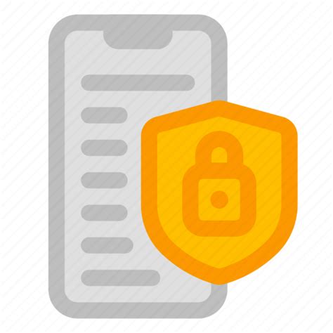 cyber security mobile phone protected secure icon download on