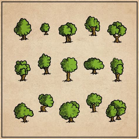 Oak Tree Pack For Wonderdraft Customizable Fantasy Map Assets
