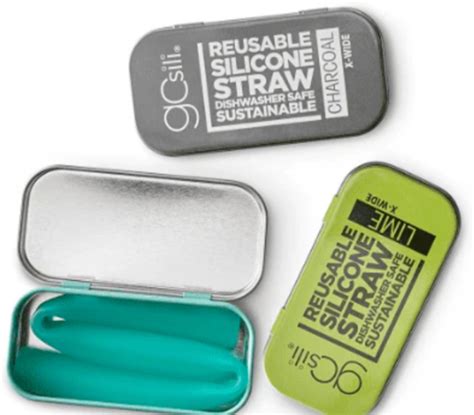 Gosili Extra Wide Silicone Straws In Tin Bulk 30 Individual Tins 3