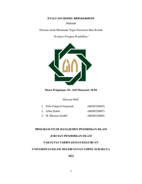 Pdf Evaluasi Model Brinkerhoff