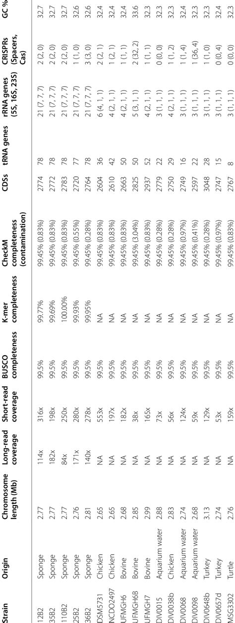 General Sequencing Assembly And Genomic Characteristics Of The Download Scientific Diagram