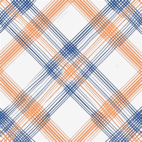 Orange Blue Fabric Texture Seamless Pattern Plaid Pattern Seamless