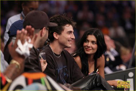 Timothee Chalamet Watches Knicks Win With Kylie And Kendall Jenner