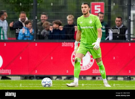Rotterdam Feyenoord Goalkeeper Plamen Andreev During First Of Two