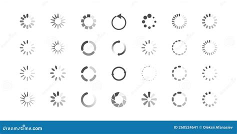 Download Sign Set Load Icons Set Load System Data Load Loading Bar Stock Vector