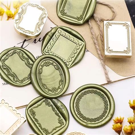 Wax Seal Stamps Vintage Frame Stamps Wax Seals Kit For Invitation Wedding T Wrapping