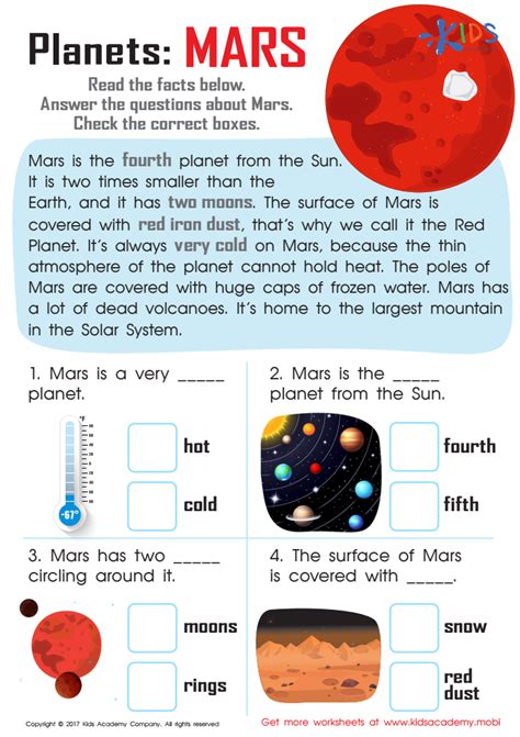 3rd Grade Space Worksheets And Printables