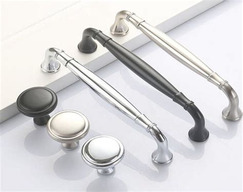 Brushed Nickel Drawer Pulls Black Kitchen Cabinet Door Handles Chrome