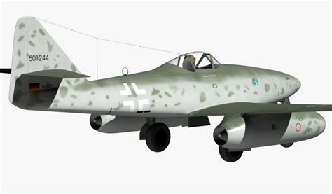 Messerschmitt Me 262 3d Model 45 Max Fbx Obj Blend Free3d