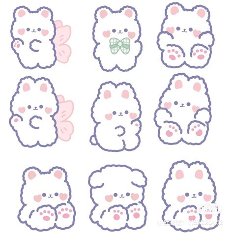 Adorable Teddy Bear Expressions どうぶつ イラスト デコノート Caho イラスト