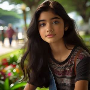 Beautiful South Asian Woman With Black Hair Serene Beauty Ai Art