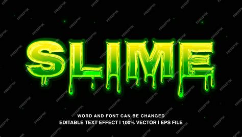 Premium Vector Slime Editable Text Effect Template 3d Bold Slime