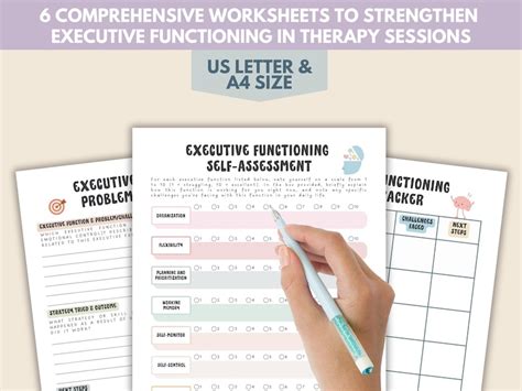 Executive Functioning Worksheets Skills Tracker Adhd Autism Cbt Pdf