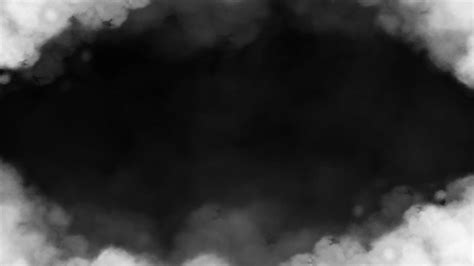 Smoke Frame Border Isolated On Black Background Abstract Smoke Cloud