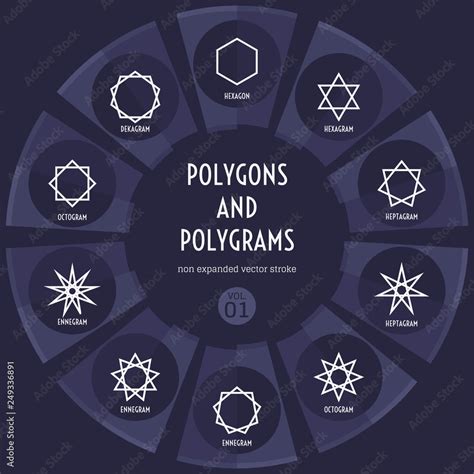 Polygons And Polygrams Collection Non Expanded Vector Stroke Original