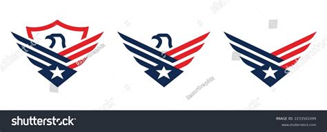 Logo Set Isolated Eagle Crest Shield Stock Vector Royalty Free 2233501099 Shutterstock
