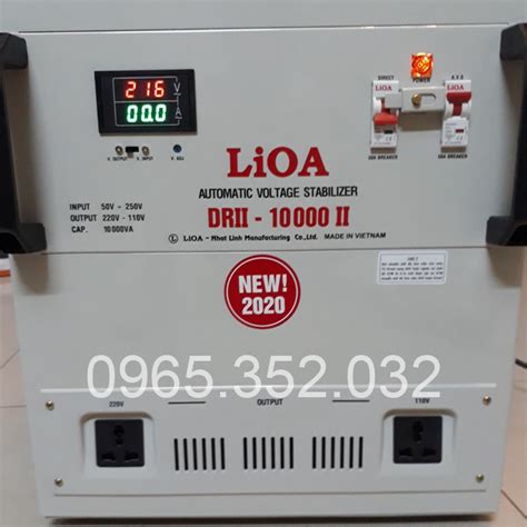 Giảm Giá Ổn Áp Lioa Drii 10000 Loại Mới Nhất Model Dải Áp 90v 250v