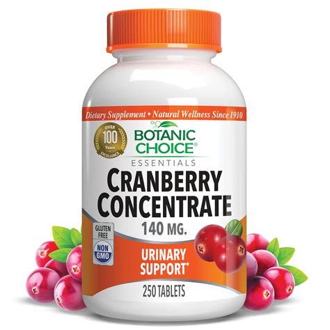 Buy Cranberry Concentrate Tablets 250 Tablets Botanic Choice