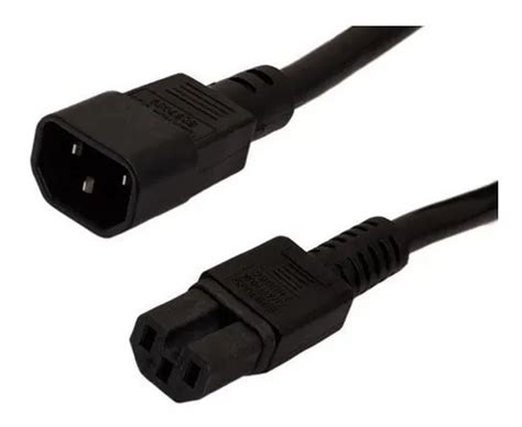 Cable Poder C14 C15 3x14awg Cable Alimentación Certifica Envío Gratis