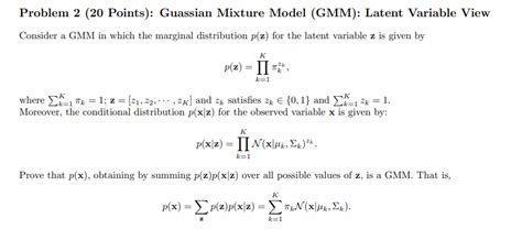 Solved Problem 2 20 Points Guassian Mixture Model Gmm