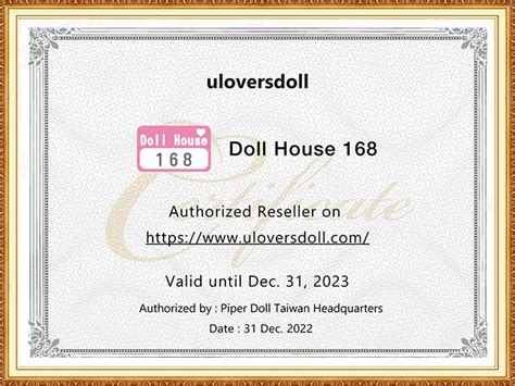 Certificate Of Authorization For Sex Doll Brands Certificate Of Authorization For Sex Doll Brands