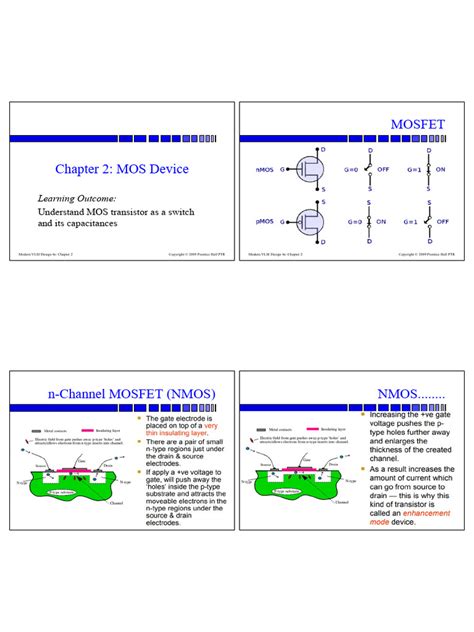 Chap 2 Mos Basics Pdf Field Effect Transistor Mosfet