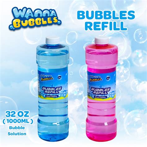 Sg Wanna Bubbles Bubble Solution Refill 500ml~1000ml Safe Bubble
