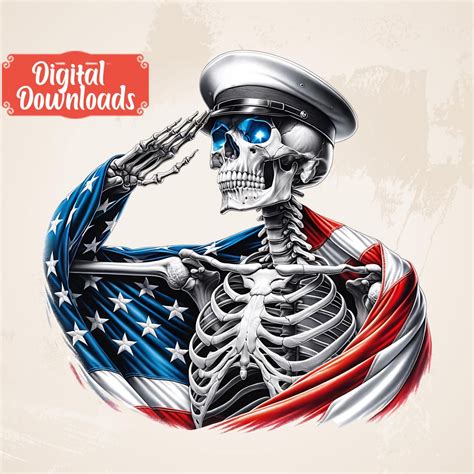 Us Patriotic Navy Skull Salute Png Us Navy Clipart Veteran Shirt Png
