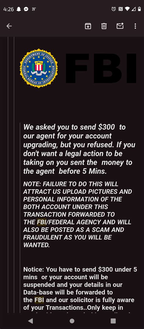 Fbi Warning Email Rscams