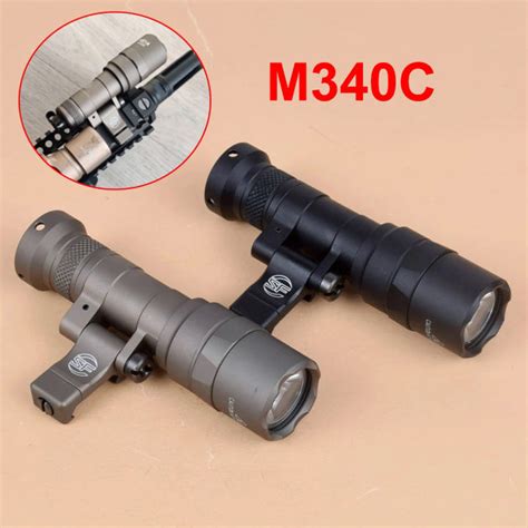 Tactical Surefire Offset M300 Upgrade M340c Weapons Flashlight For Ar15 Fit 20mm Rail Hunting