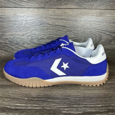 Converse Mens Run Star Trainer Indigo Blue Purple Low Suede Shoes