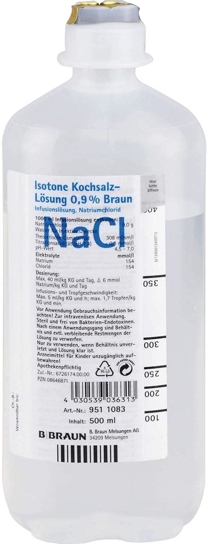 Solución Salina Isotónica B Braun 0 9 Ecoflac Plus 500 Ml Amazon