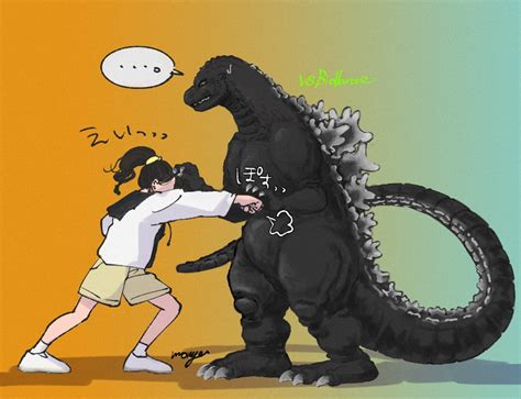 「ゴジラの絵を載せてたアカウントを削除したので、再掲🙌 三枝未希 Godzilla ゴジラ 」chiroの漫画