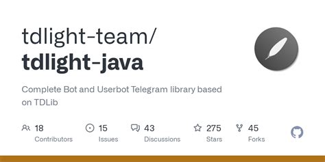 Github Tdlight Teamtdlight Java Complete Bot And Userbot Telegram Library Based On Tdlib