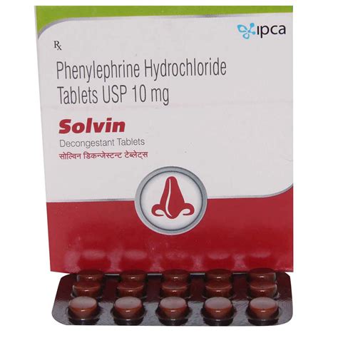 Solvin Decongestant Tablet 15s Price Uses Side Effects Composition