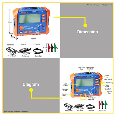 Buildmate Wadfow Rcdloop Tester Detector Portable Digital Leakage Pha