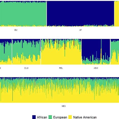 Global Admixture Analysis Performed In Admixture With K 3