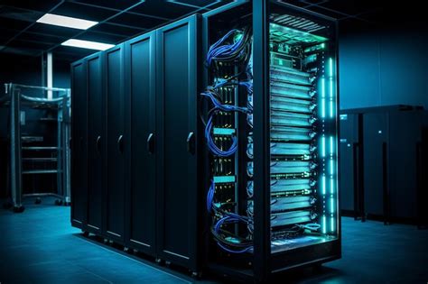 Premium Photo Server Rack With Cable Management Brackets