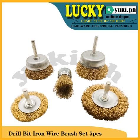 5 Pcs Set Drill Bit Iron Wire Brush Drill Bowl Plate Lazada Ph