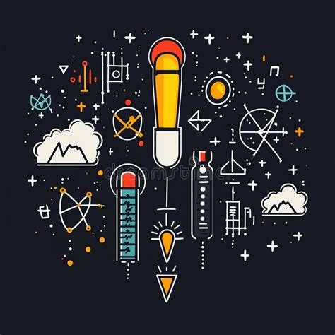 Stem Icons Science Technology Engineering And Math Symbols Stock