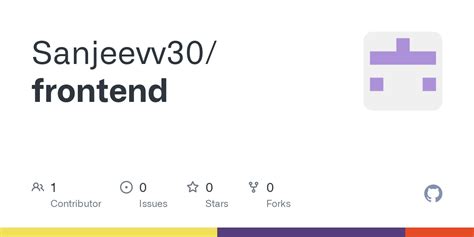 Github Sanjeevv30frontend
