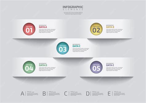 Premium Vector Five Steps Workflow Process Chart Template Business