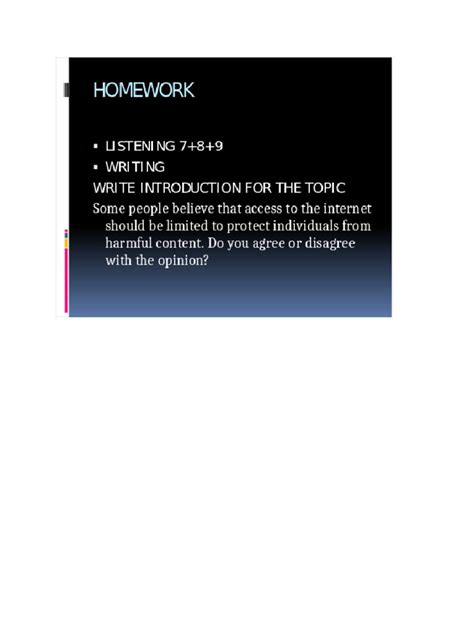 Hoemwork Pdf