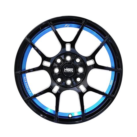 Velg Mobil Confero Hsr Fe06 R15 Radiant Black Blue Line Hsr Wheel
