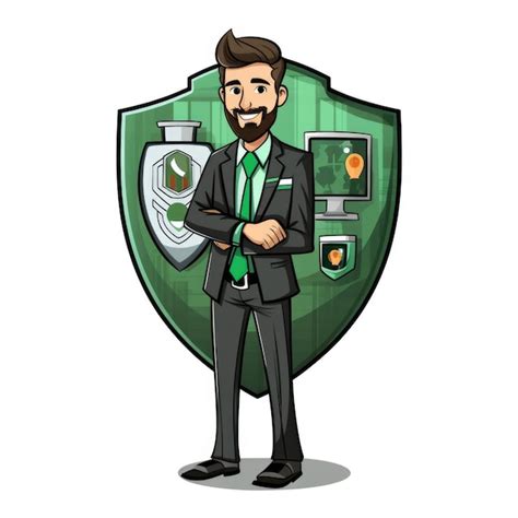 Premium Photo Information Security Analyst Isolated Cartoon Character