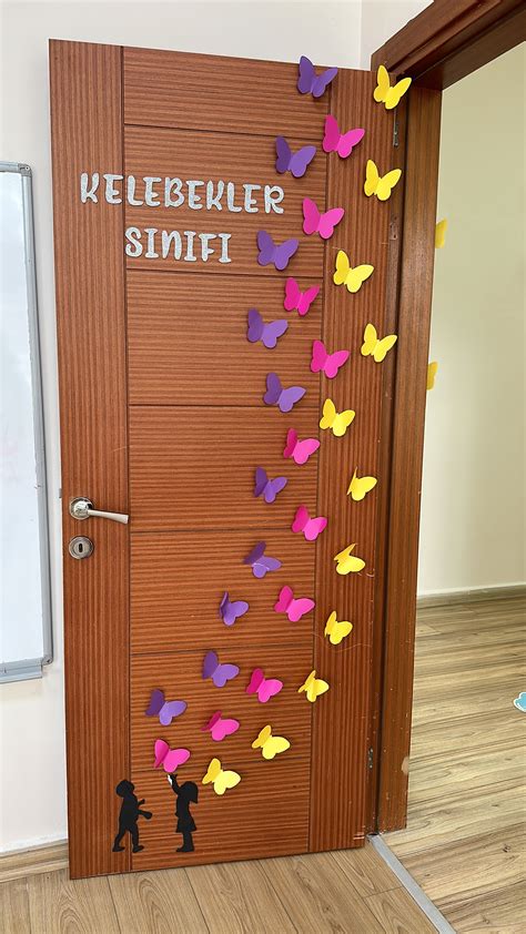 Kelebek Kapı Süsleri Okul öncesi Ilkokul Kapı Süslemeleri Özel Eğitim Kapı Süsleri Sınıf