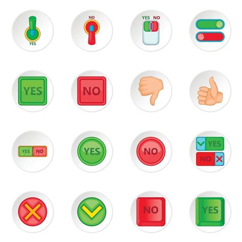 Yes No Icons Set 8253121 Vector Art At Vecteezy
