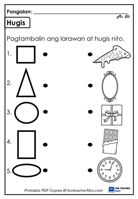 Hugis Worksheet 3 Fun Teacher Files