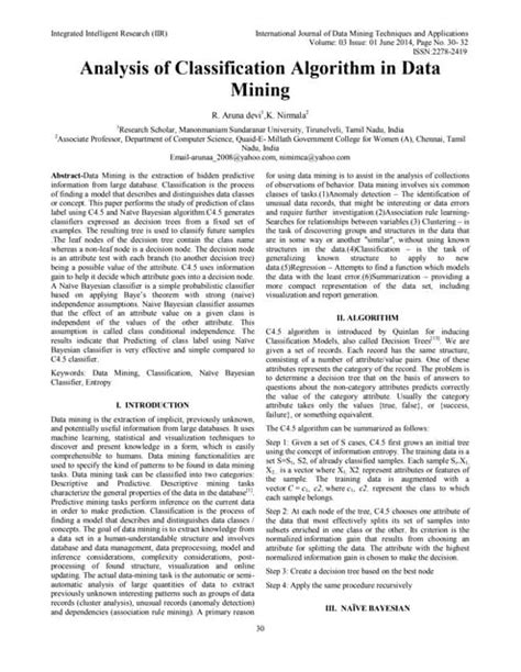 Analysis Of Classification Algorithm In Data Mining Pdf Databases
